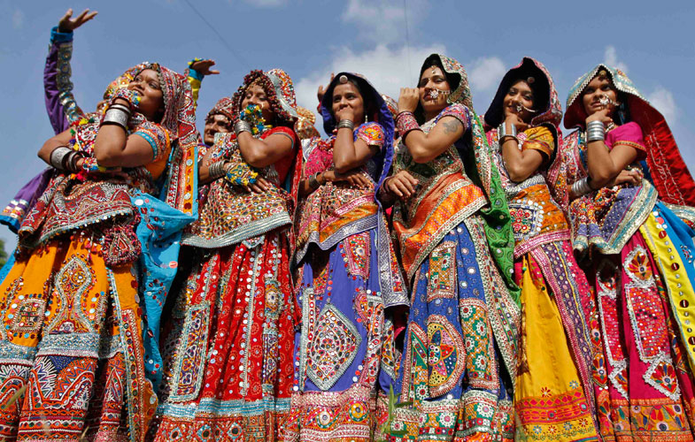 Festival religioso Navratri venera deuses hindus em toda a Índia ...
