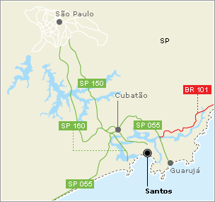 Como Chegar – Turismo em Santos – SP